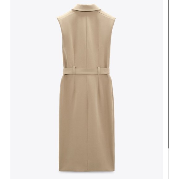 Zara | Dresses | Zara New Woman Belted Trench Dress Beige Xssm 165193 ...
